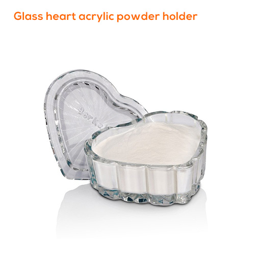 Glass Heart Acrylic Powder Holder (pack of 3)
